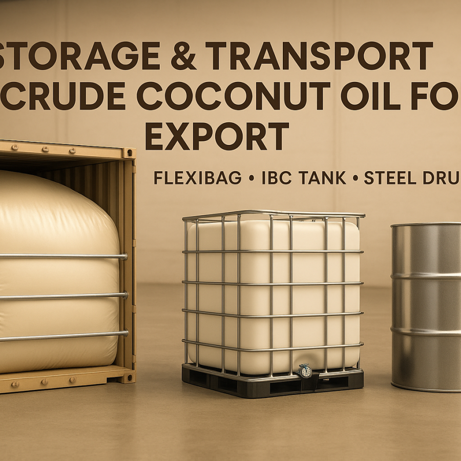Store and Transport CCO for Export: Flexibag, IBC Tank, Drums